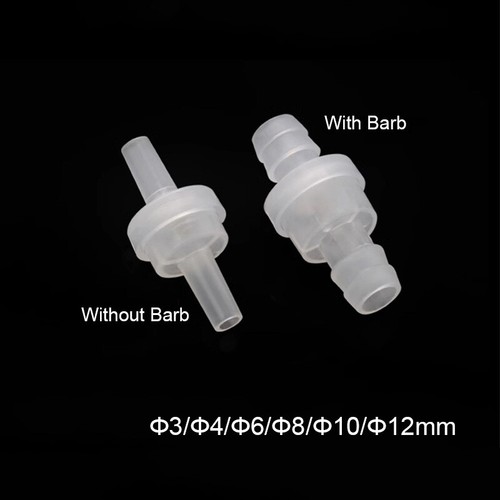 Clear Plastic Check Valve One Way Non Return Inline Barbed/Without Barb ...