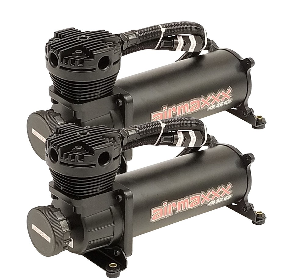 airmaxxx 480 Black Compressor Tank 3/8 200 psi Complete Air Ride ...