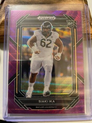 2023 Panini Prizm Draft Picks Football Siaki Ika Purple Wave Prizm RC ...