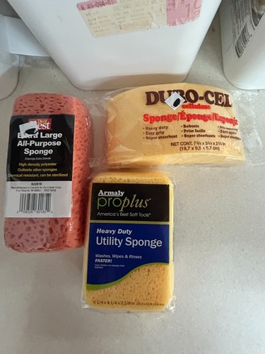 3-pack lot Duro-Cel Cell Turtle Back Sponge Armaly Proplus heavy duty Utility | eBay