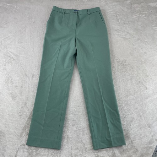 Vintage Pendleton Trouser Pants Women 6 Green Virgin Wool Pleated Lined ...