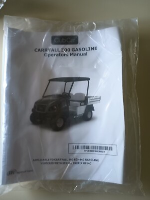 Owners Operators Manual Club Car Carryall 300 ECH440 Prefix MC | eBay