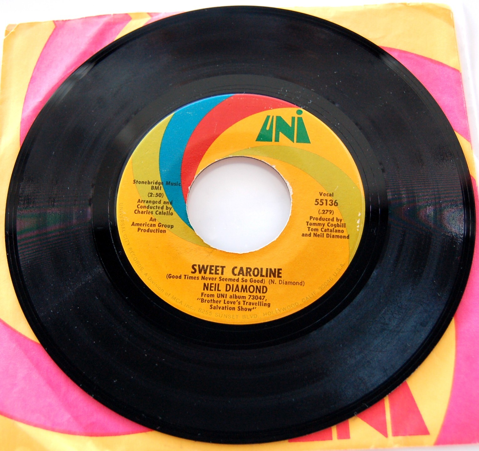 Neil Diamond - Sweet Caroline / Dig In 45 EXCELLENT 1969 | eBay