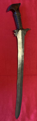 fine C. 1900, Philippine Moro Kris- Sword, Handforged Steel Blade,Minus ...