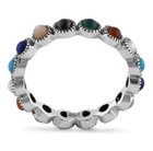 Multi Gemstone Eternity Band Ring .925 Sterling Silver Women's | eBay