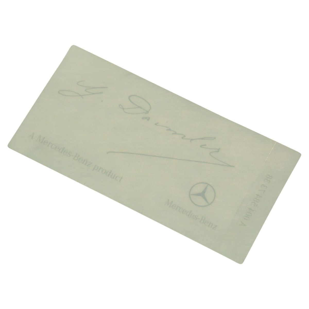 OEM Clear Windshield Glass Decal Daimler Signed Signature for Mercedes ...