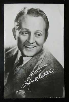Photo Postcard of Art Linkletter w/ Ink Autograph by Linkletter on back ...