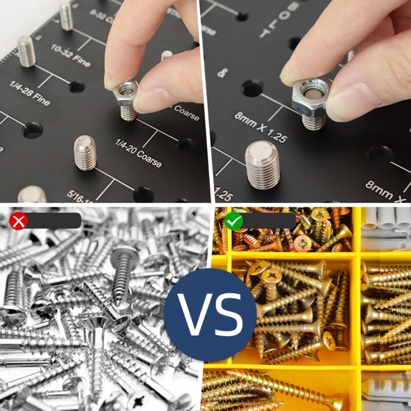 Nut Thread Size Checker Screw Identification Gauge Nut Checking Tool | eBay