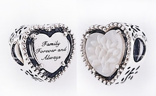 New 100% Authentic PANDORA 925 Ale Openwork Heart & Family Tree Charm ...