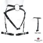 UK6-30 Plus Size Synthetic Leather Harness Restraint Magic Wand Belt ...