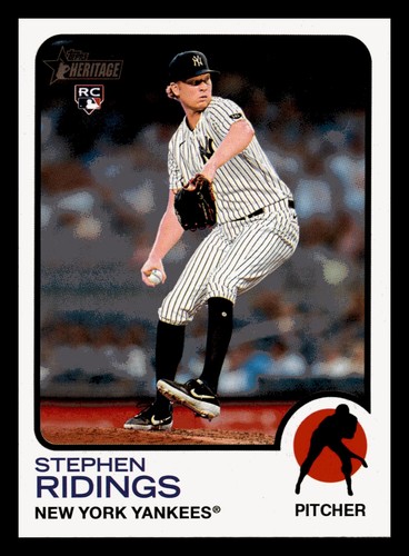 Stephen Ridings RC 2022 Topps Heritage #604 Rookie New York Yankees NM ...