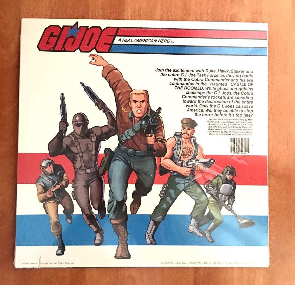 Hasbro G.I. JOE Castle of the Doomed 1983 Kid Stuff LP Record Vinyl NOS ...