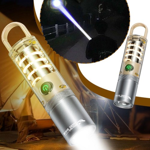 Strong Light Flashlight Outdoor Multi Function Searchlight With Hook ...