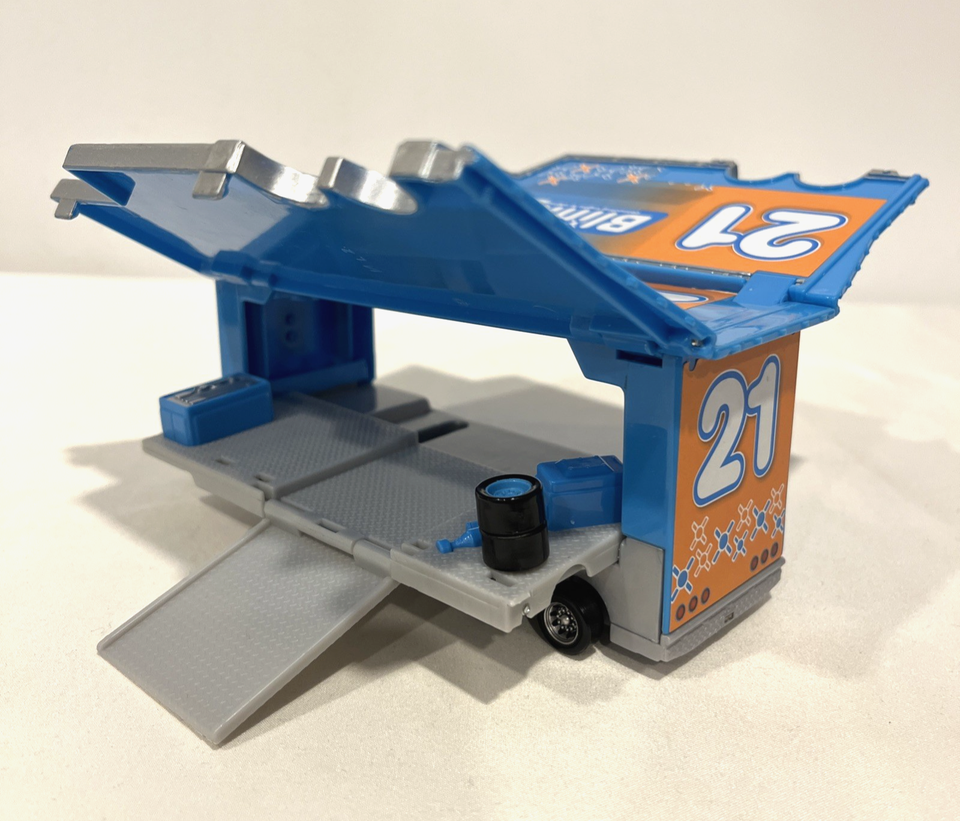 DISNEY PIXAR CARS JUNE FASTER SPEEDY COMET'S BLINKR #21 HAULER TRAILER ...
