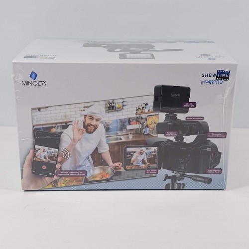 New Minolta Showtime MN4KPRO 4K UHD Pro Camcorder Kit Black MN4KPRO-KIT ...