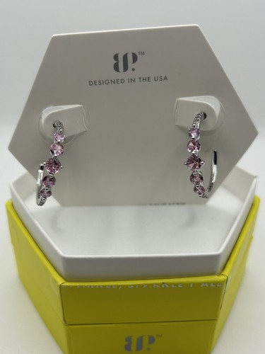 Bomb Party Earrings HOOPS RBP8513 “It’s Been You Forever” Rose Quartz ...