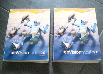 3RD GRADE 3 EnVISION MATH 2.0 MATH Workbook Volume 1 & 2 WORKBOOK LOT ...