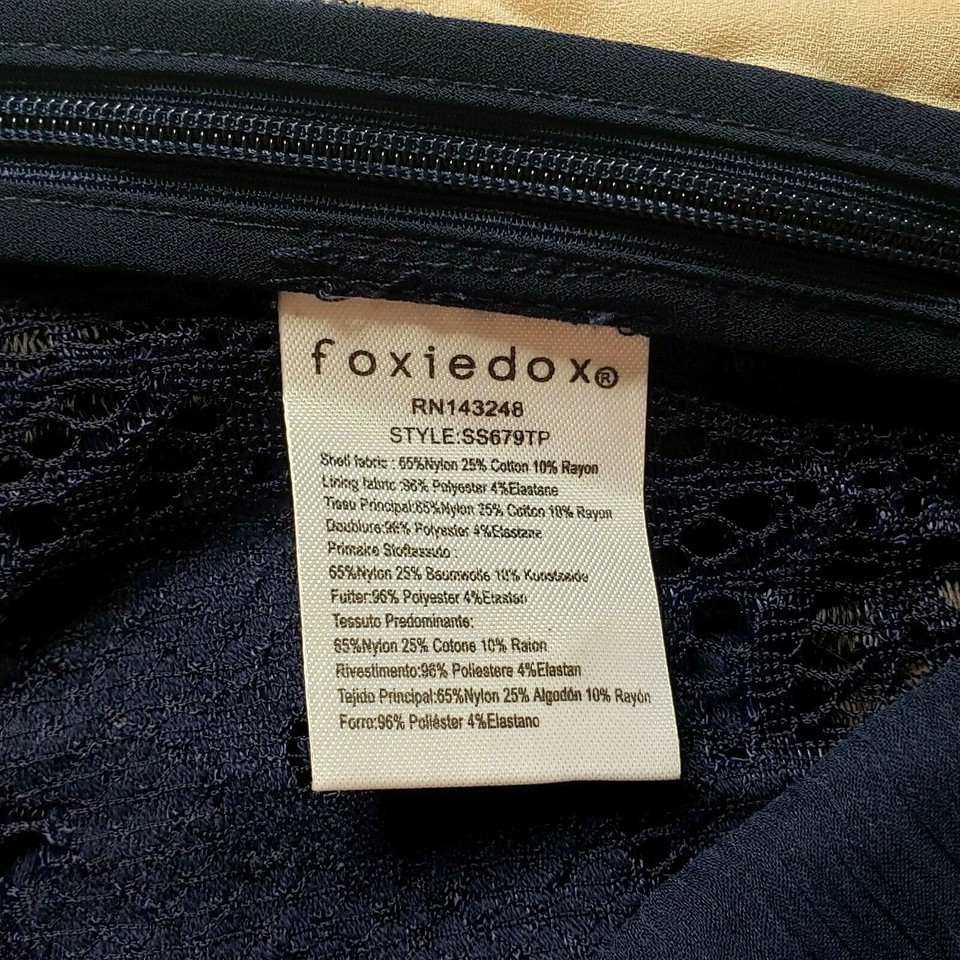 Foxiedox Atiqah Navy Blue Lace Crop Top and Midi Skirt Set NWT Size ...