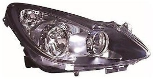 VAUXHALL CORSA 2006-2011 BLK HEADLIGHT HEADLAMP RH RIGHT DRIVER SIDE ...