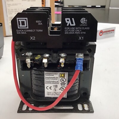 Square D 9070TF100D1 Control Transformer 0.05 kVA Quick-Connect Term ...