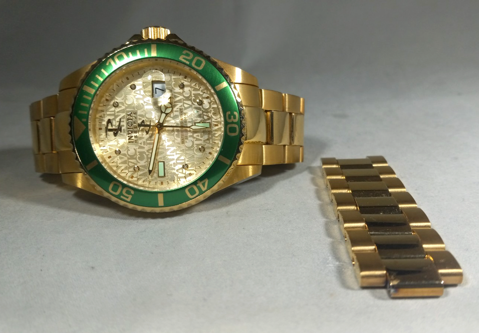 Invicta Diamond Swiss Made Automatic Pro Diver Men's Watch 45mm Gold ...