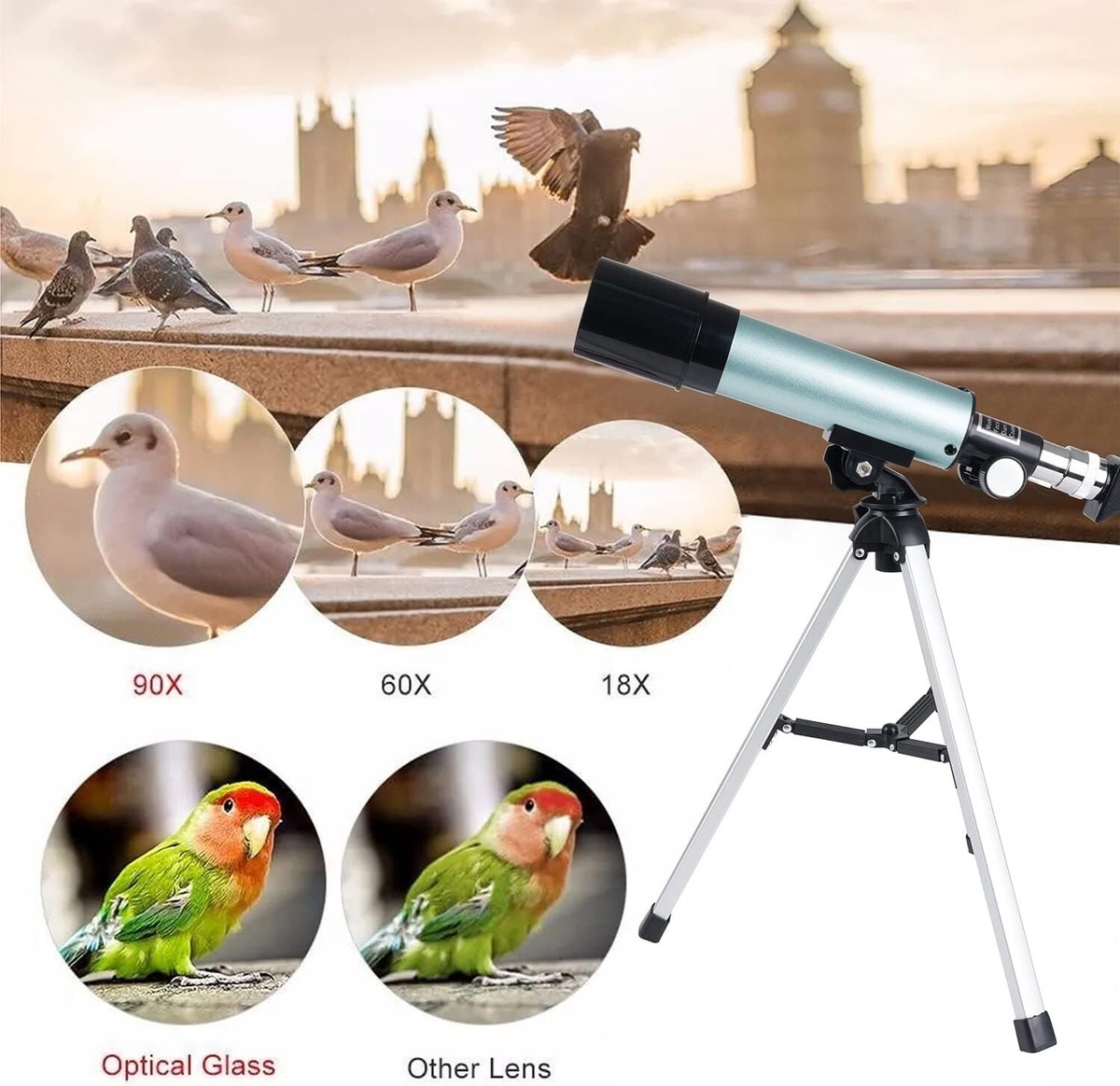 Astronomical Telescope Zoom 90X HD Portable Monocular Telescopes ...