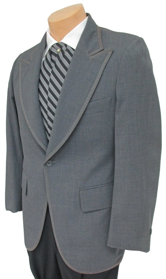 Men's Vintage Grey Stroller Jacket Stresemann Morning Dress Day Wedding ...