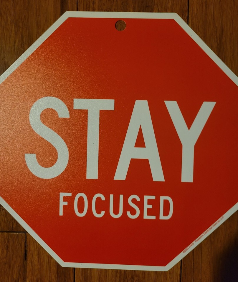 "STAY FOCUSED Sign Wall Hanging Classroom or Any Room Decor | eBay