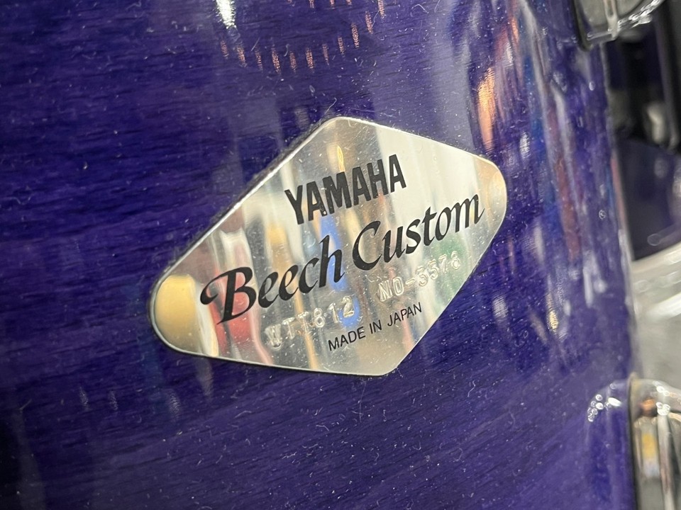 Yamaha Beech Custom Blueberry Lacquer Drum Set 22/10/12/14 | eBay
