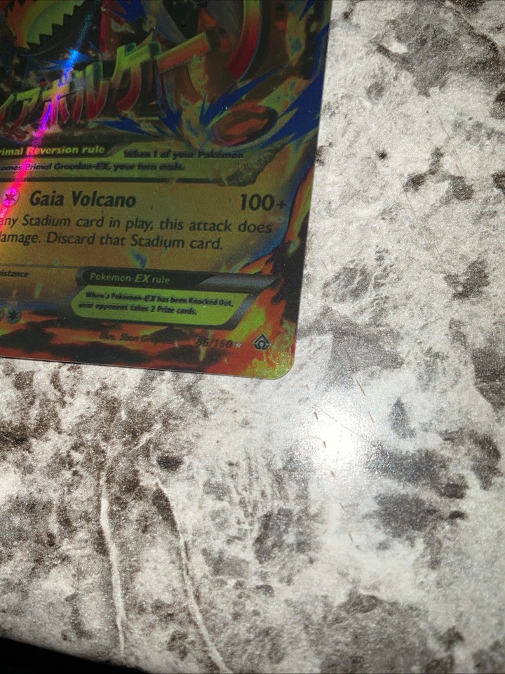 Pokémon Primal Groudon TCG EX Primal Clash Holo Full Art Ultra Rare ...