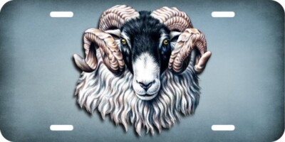 Ram Head Horn Horns Wildlife Goat Animal Aluminum Car Vanity Plate Tag ...