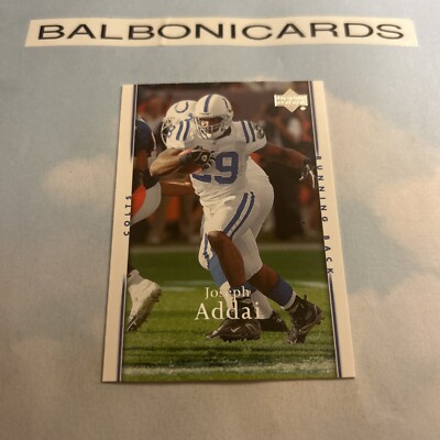 2007 Upper Deck - #82 Joseph Addai Indianapolis Colts NM+ Free Shipping ...