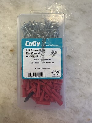 Cully 39820 Conical Light Duty Wall Anchor Kit 201 Pieces Plastic/Steel ...