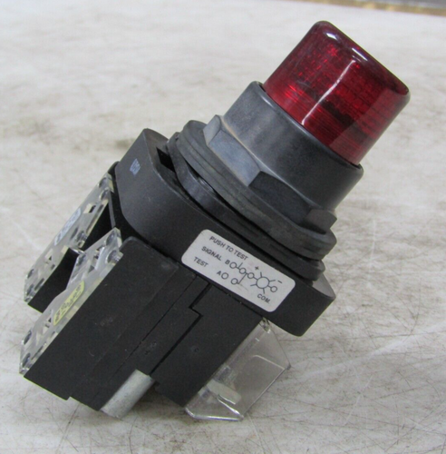 💥ALLEN BRADLEY 24V AC/DC PUSH TO TEST RED PUSH BUTTON 800H-QRTH24RAY ...