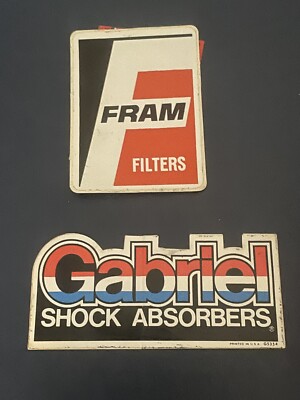 1970's FRAM FILTERS/ Gabriel shock STICKERS DECALS | eBay