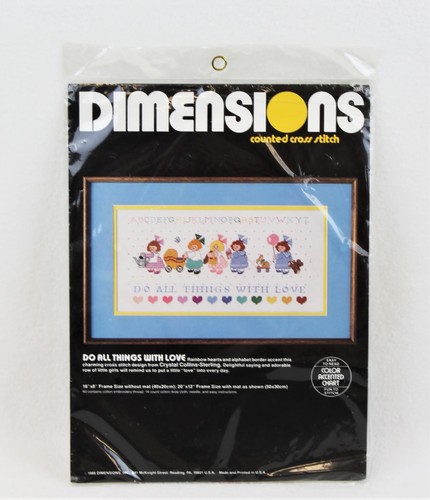 Dimensions Counted Cross Stitch Kit Do All Things With Love Children ...