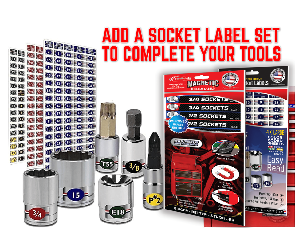 Ultimate Magnetic Toolbox Label Set - 90 Labels for Organizing Box ...