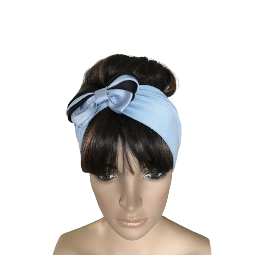 Powder Blue Headband. Bow Head Wrap. Handmade Hairband. Bow Adult Hair ...