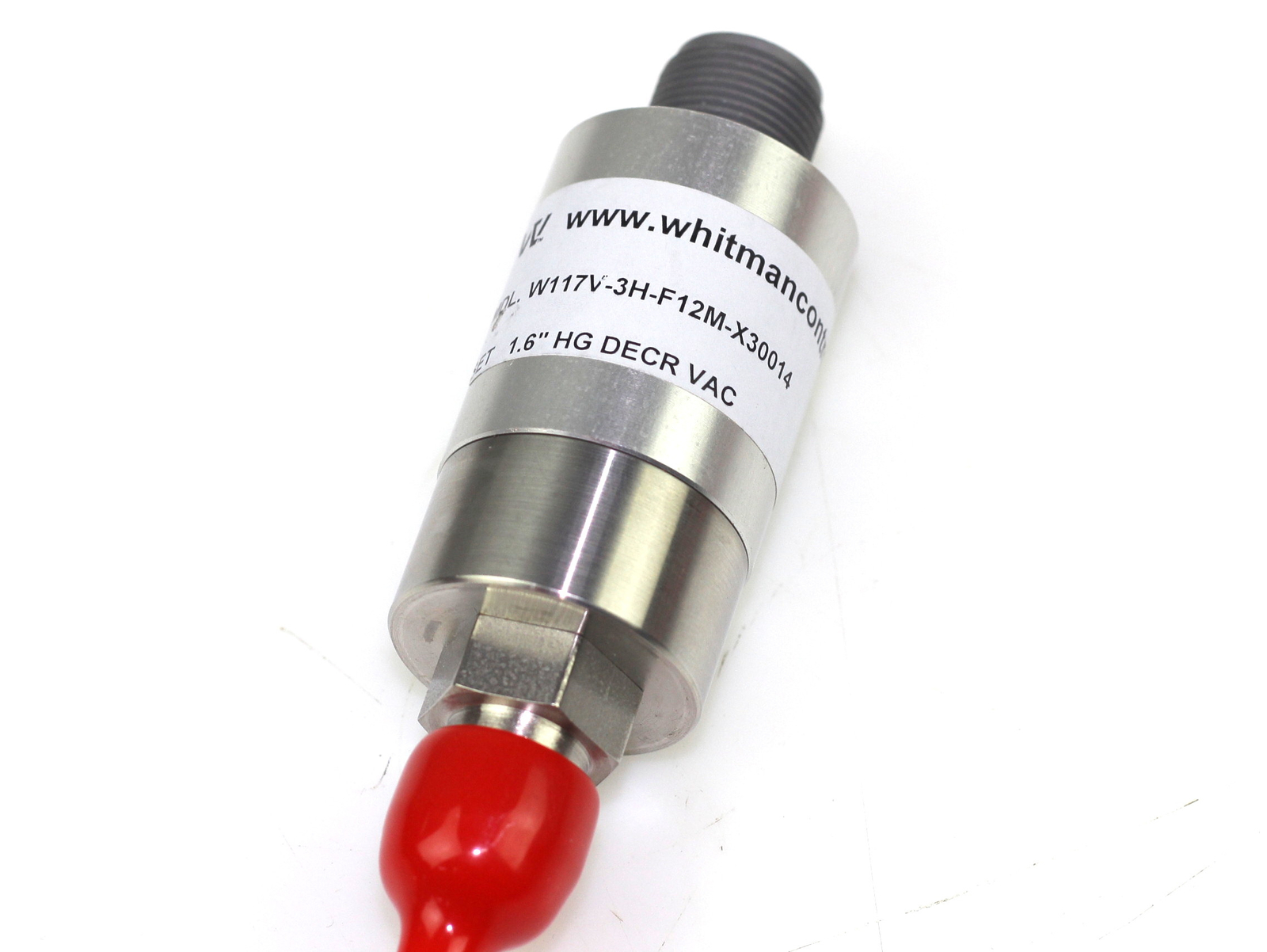 Applied Whitman Controls W117V-3H-F12M-X30014 1.6'' HG DECR 125VAC ...