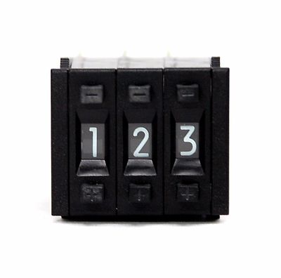 1set Pushwheel BCD Switch 3-Digit + Cap PF44 0~9 Scale Setting H=24mm ...