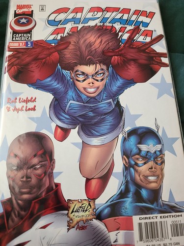 Captain America #5 1st Rikki Barnes Cover Liefeld Art Marvel 1997 | eBay