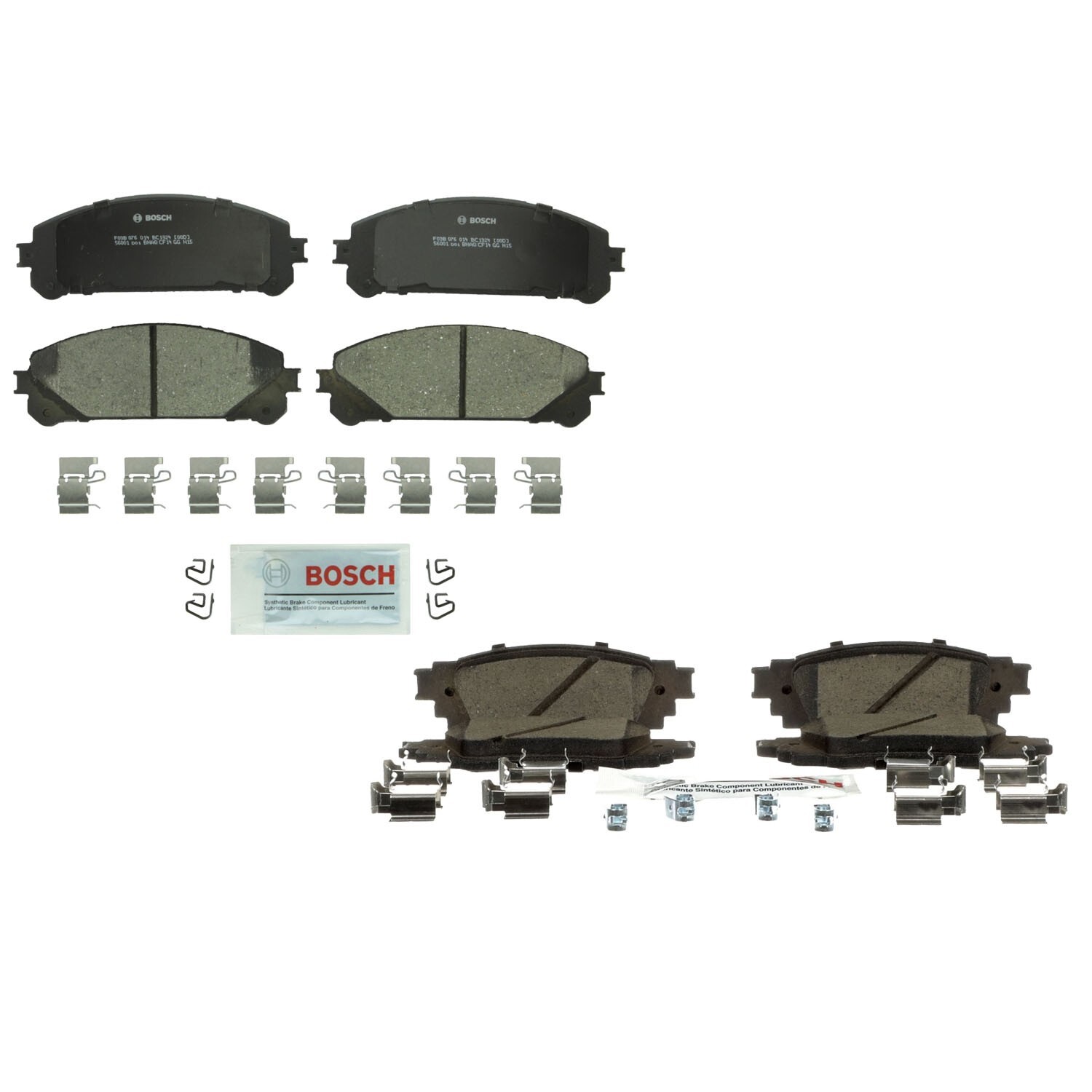 Bosch QuietCast Front & Rear Ceramic Brake Pads Set Kit For Lexus ...