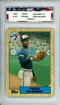 1987 Topps Tiffany #74T Fred McGriff Rookie Card AGC 10 Gem Mint | eBay
