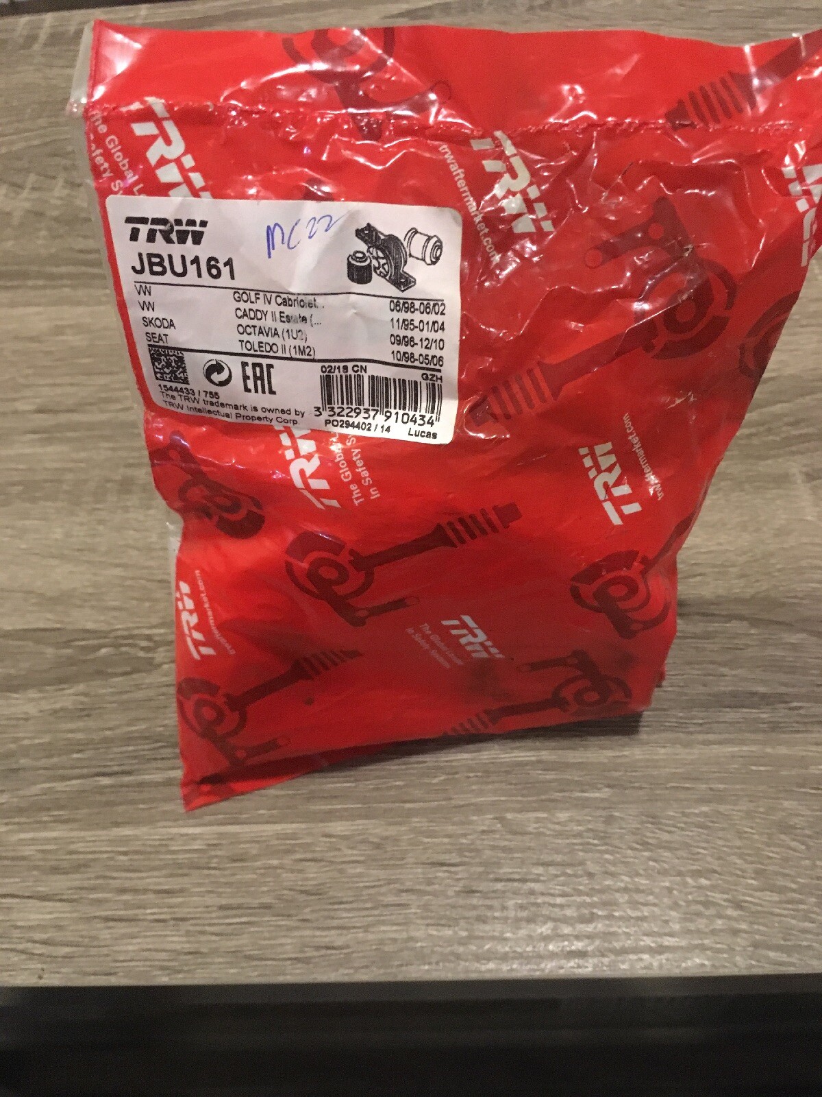 JBU161 TRW Control Arm Bushing Mk3 Jetta Golf Cabrio New Factory Sealed | eBay