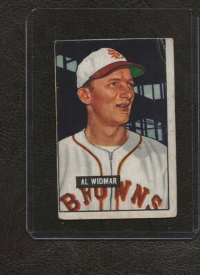 1951 Bowman #281 Al Widmar, St. Louis Browns, High Number, Fair, Marked ...