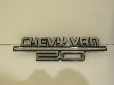 Vintage Chevy Van 20 Emblem Metal Badge Rare Nameplate Collectible | eBay