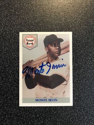 1992 Front Row Monte Irvin All-Time Great Series Autograph Auto 12611/ ...