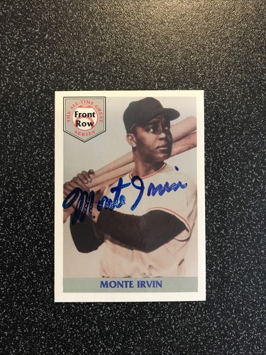 1992 Front Row Monte Irvin All-Time Great Series Autograph Auto 12611/ ...