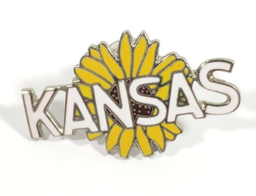 Vintage Kansas Souvenir State Enamel Sunflower Pin | eBay