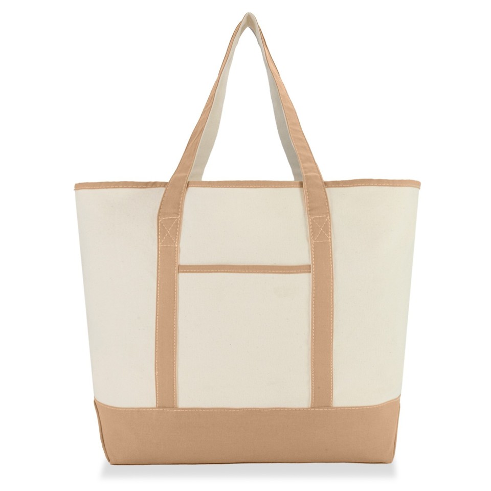 22" Extra Large Open Top Shopping Tote Grocery Bag with Outer Pocket | eBay